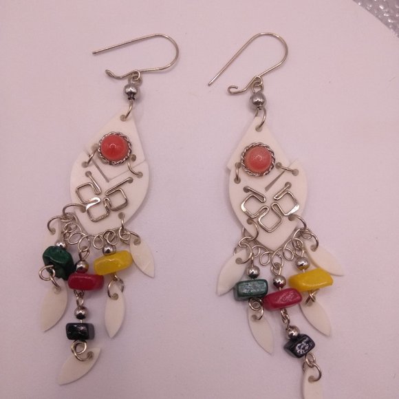 Jewelry | Peruvian Earrings In Alpaca And Natural Stone | Poshmark